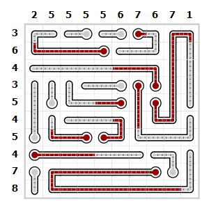 Thermometers - online puzzle game